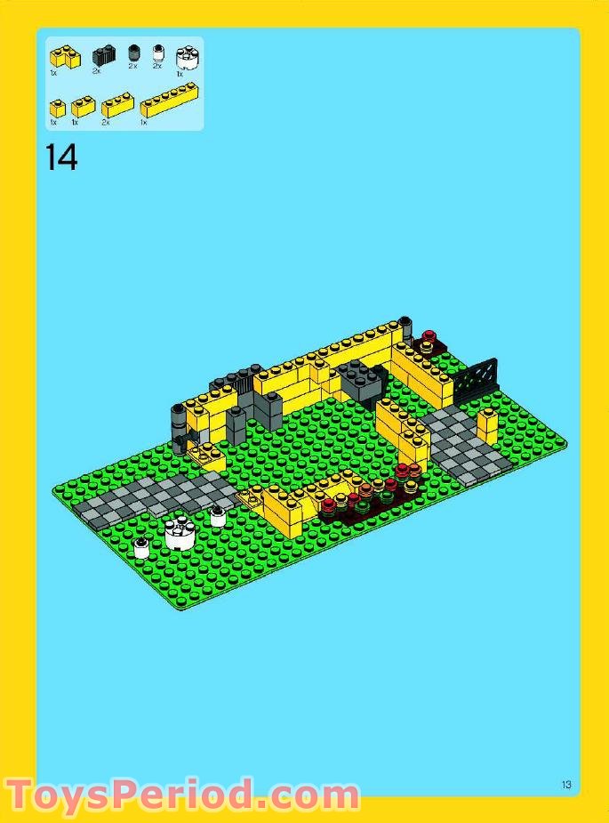 LEGO 4996 Beach House Instructions and Parts List