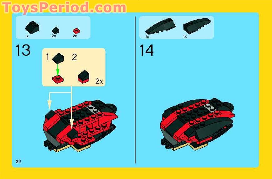 LEGO 4994 Fierce Creatures Instructions and Parts List