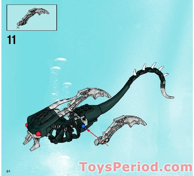 LEGO 8926 Toa Undersea Attack Instructions and Parts List