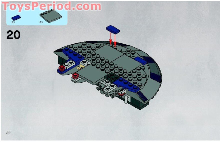 LEGO 8016 Hyena Droid Bomber Instructions and Parts List
