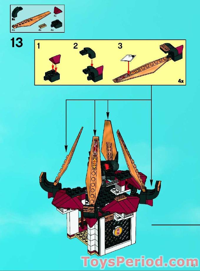 LEGO 8107 Fight for the Golden Tower Instructions and Parts List