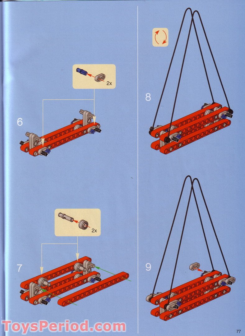 LEGO 8288 Crawler Crane Instructions and Parts List