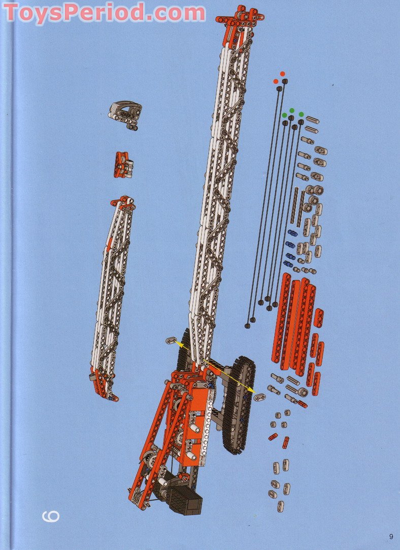 LEGO 8288 Crawler Crane Instructions and Parts List