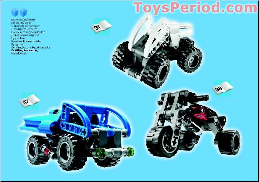 LEGO 8433 Cool Movers Instructions and Parts List