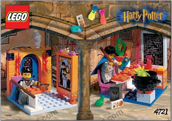 LEGO 4721 Hogwarts Classroom Instructions and Parts List
