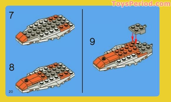 LEGO 5762 Mini Plane Instructions and Parts List