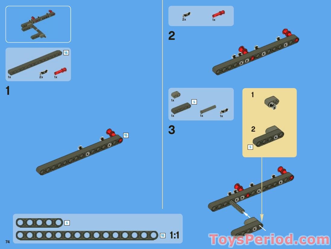LEGO 8070 Supercar Instructions and Parts List