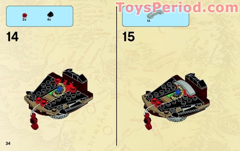 LEGO 9470 Shelob Attacks Instructions and Parts List