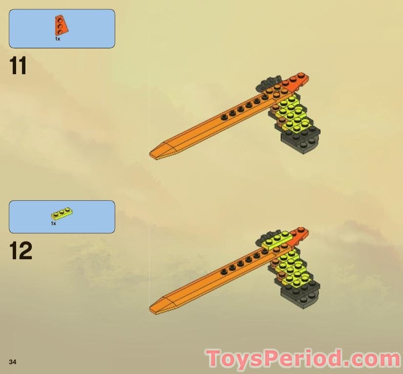 LEGO 2507 Fire Temple Instructions and Parts List