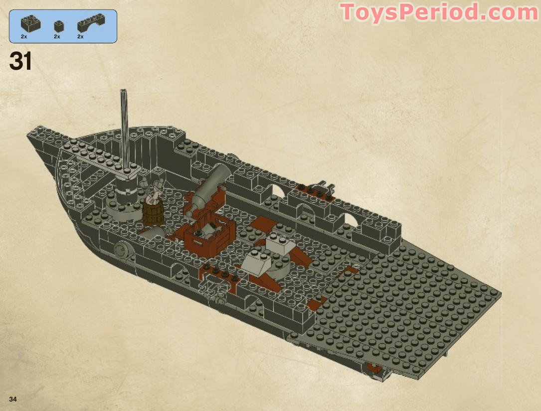 LEGO 4184 The Black Pearl Instructions and Parts List