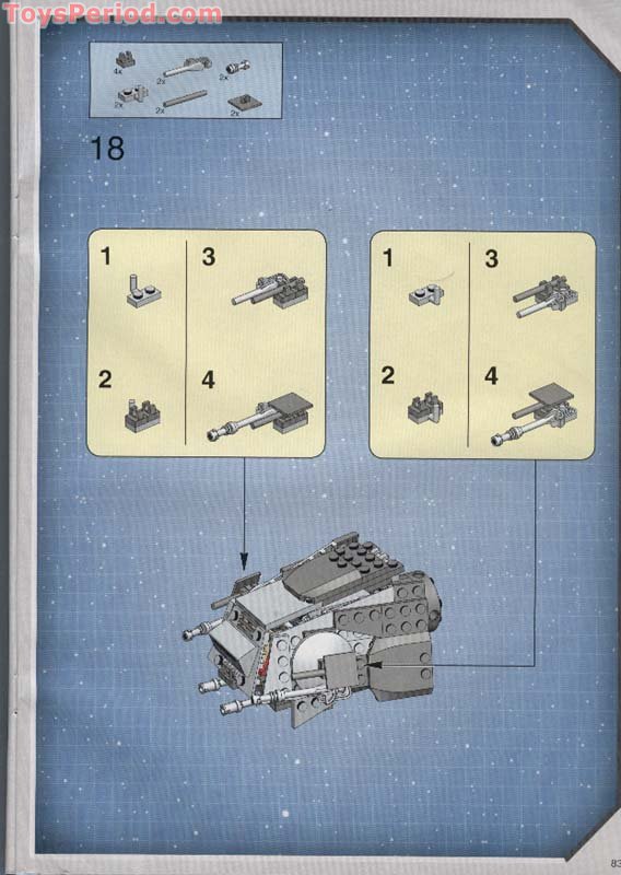LEGO 4483-2 AT-AT, Blue Box Instructions and Parts List