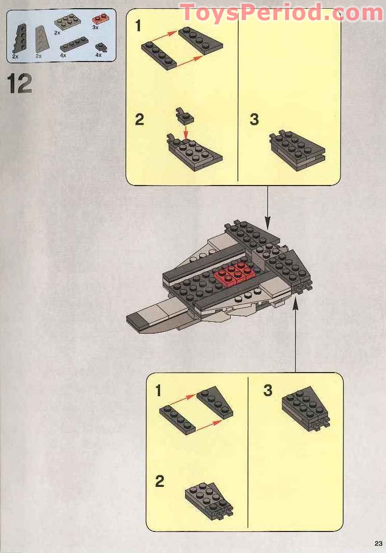 LEGO 7663 Sith Infiltrator Instructions and Parts List