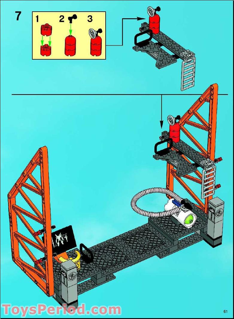 LEGO 7709 Sentai Fortress Instructions and Parts List