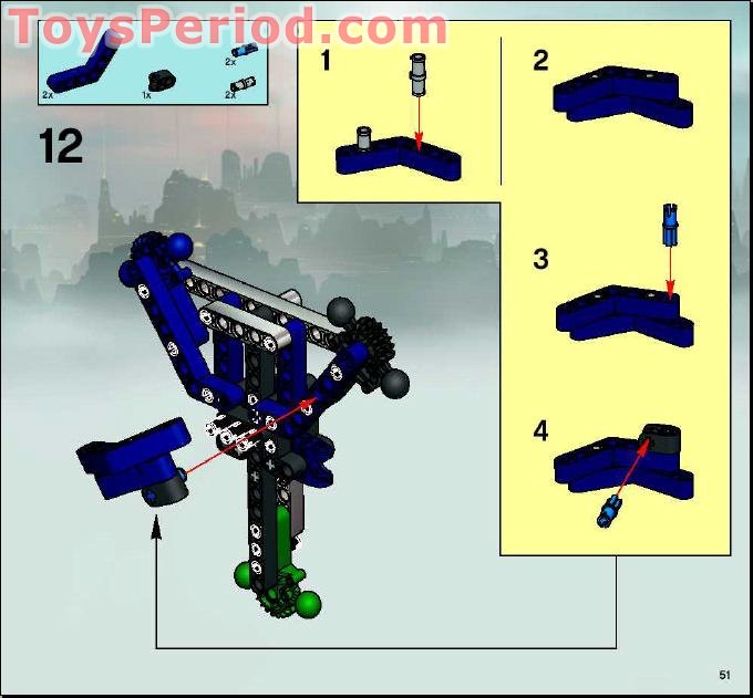 LEGO 8621 Turaga Dume and Nivawk Instructions and Parts List