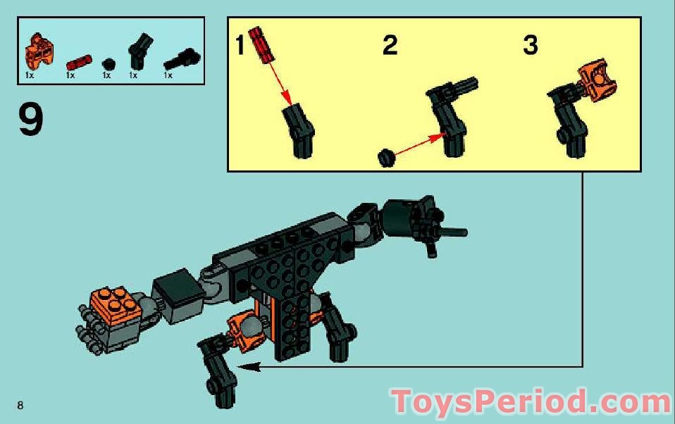 LEGO 8101 Claw Crusher Instructions and Parts List