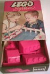 LEGO 280-1 Sloping Roof Bricks, Red Instructions and Parts List