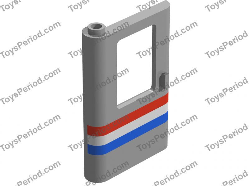 LEGO Sets with Part 4181p04 Train Door 1 x 4 x 5 Left with Red, White ...