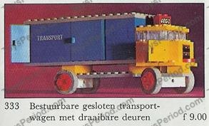 LEGO 333-2 Delivery Truck Instructions and Parts List