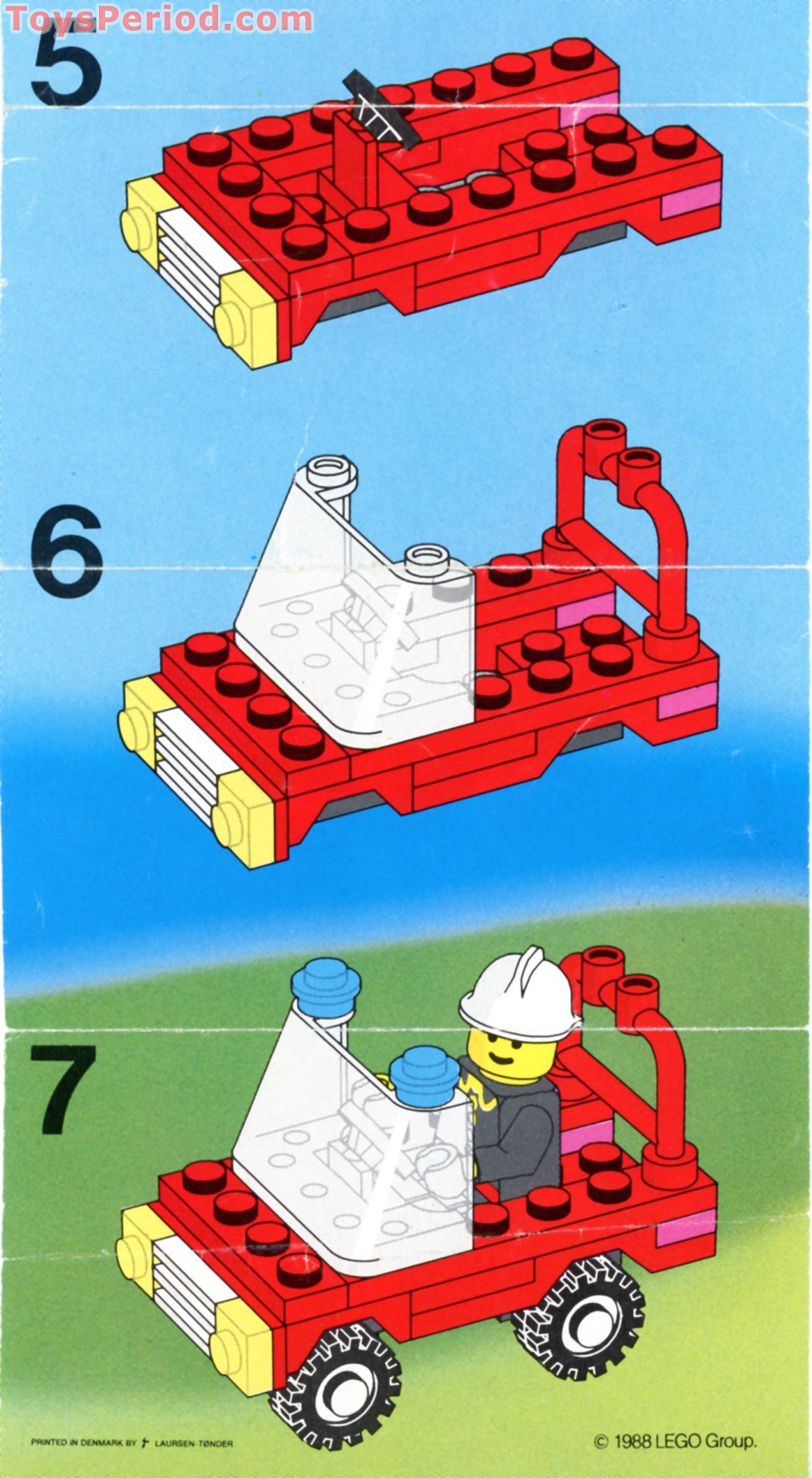 LEGO 6505 Fire Chief's Car Instructions and Parts List
