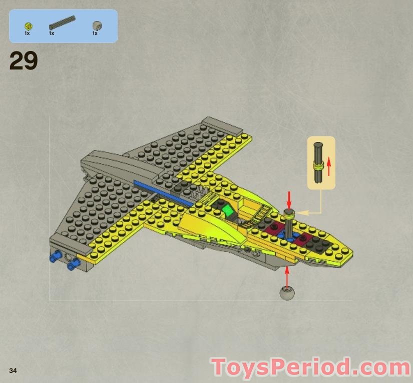 LEGO 7877 Naboo Starfighter Instructions and Parts List