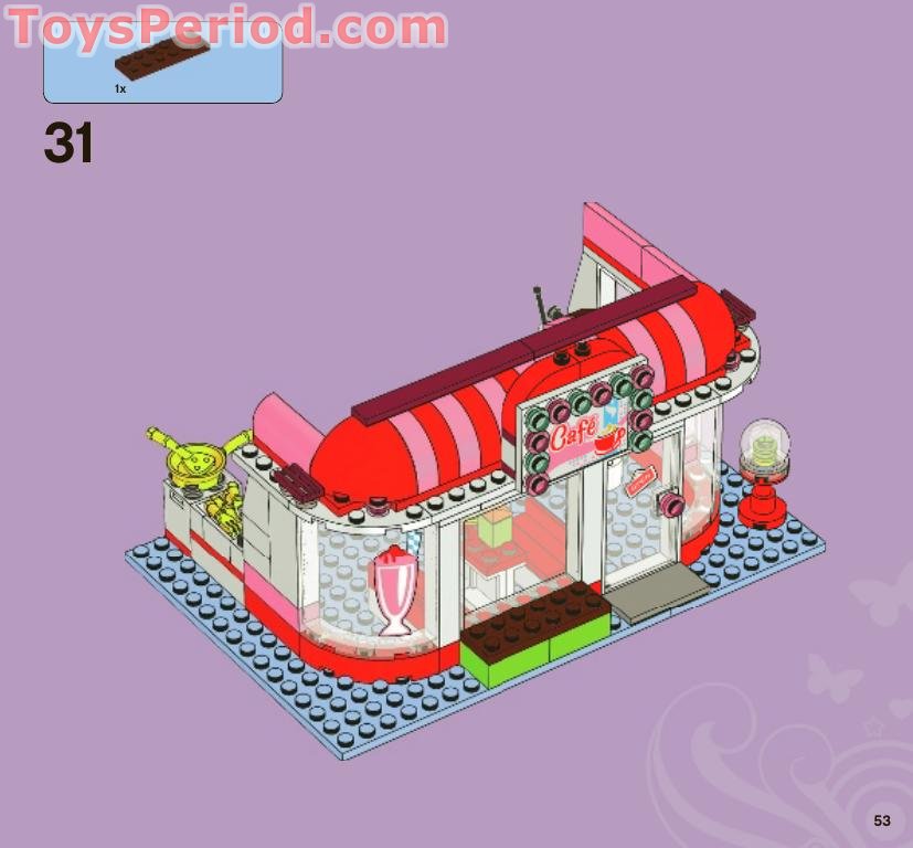 LEGO 3061 City Park Cafe Instructions and Parts List