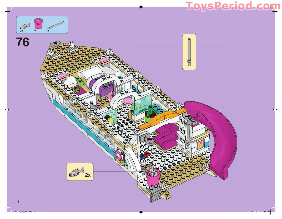 LEGO 41015 Dolphin Cruiser Instructions and Parts List