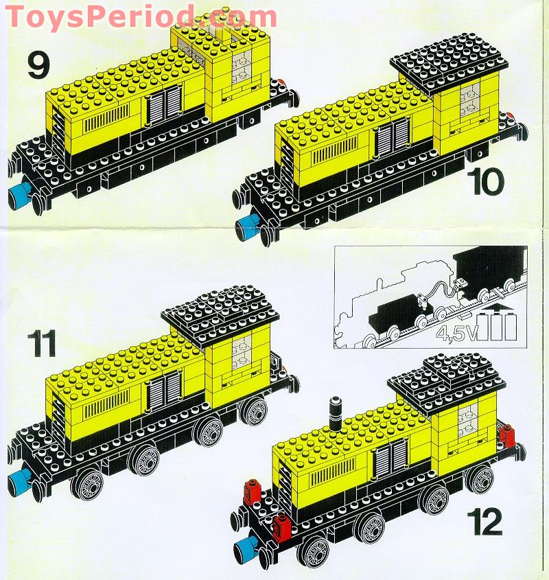 LEGO 162 Locomotive Without Motor Instructions and Parts List