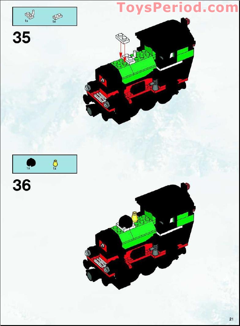 LEGO 10173 Holiday Train Instructions and Parts List