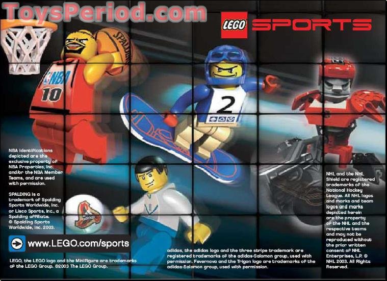 LEGO 3541 Slap Shot Instructions and Parts List