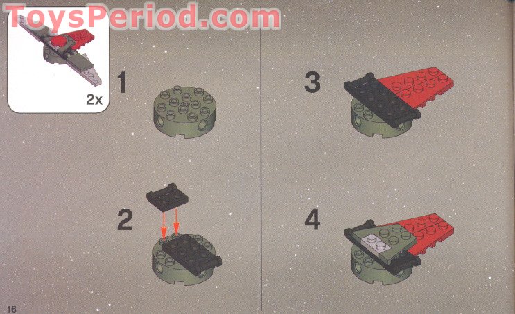 LEGO 6205 V-Wing Fighter Instructions and Parts List