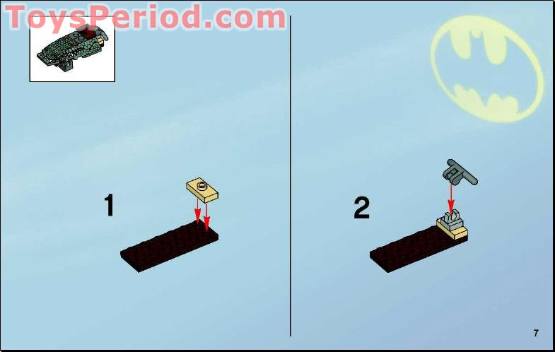 LEGO 7780 The Batboat: Hunt for Killer Croc Instructions and Parts List