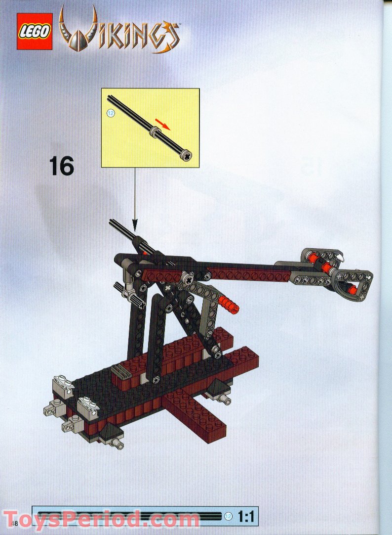 LEGO 7021 Viking Double Catapult Versus Armored Ofnir Dragon ...
