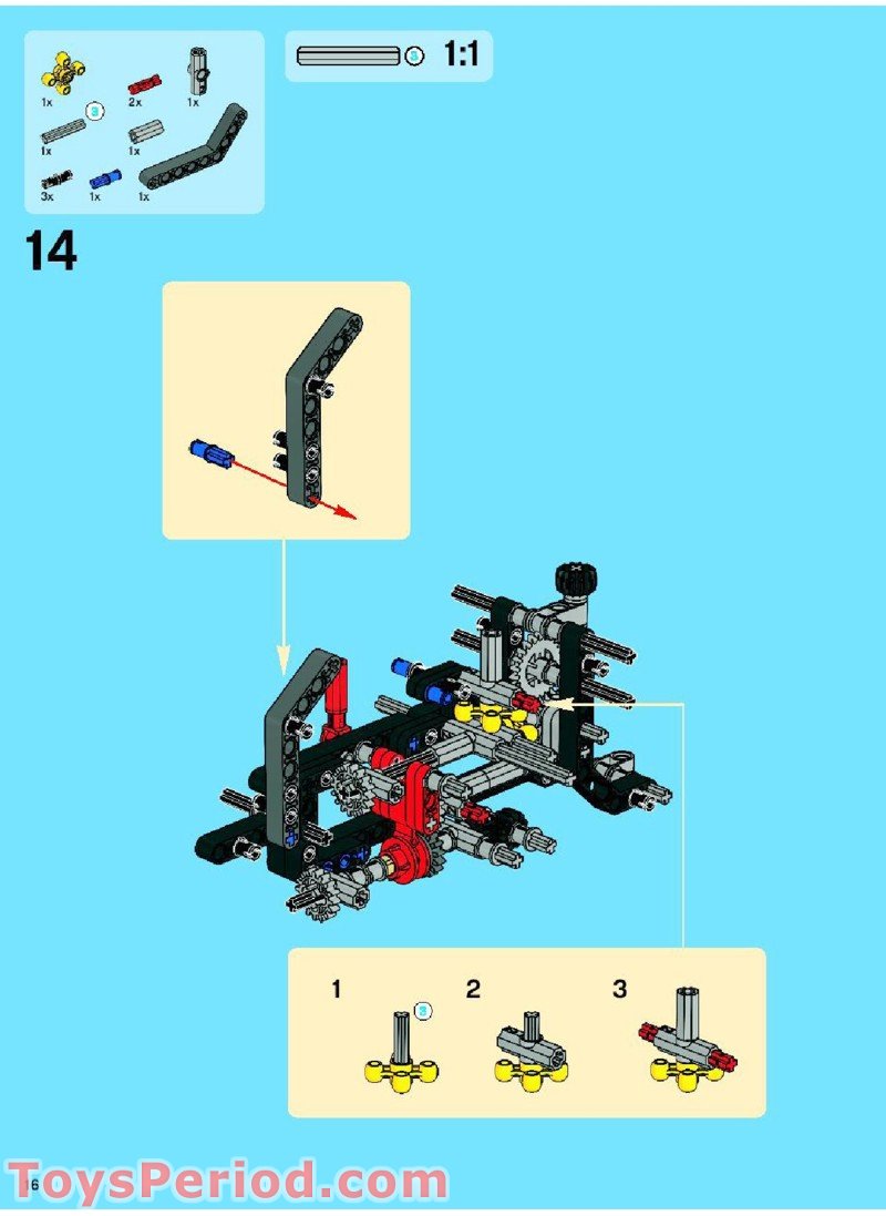 LEGO 8063 Tractor with Trailer Instructions and Parts List