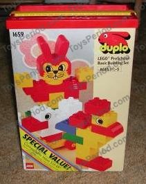 LEGO 1659 Duplo Tote Pack Set Parts List