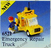 LEGO 6521 Emergency Repair Truck Instructions and Parts List