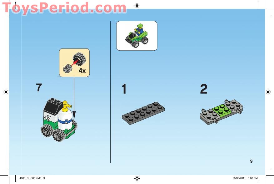 LEGO 4635 Fun with Vehicles Instructions and Parts List