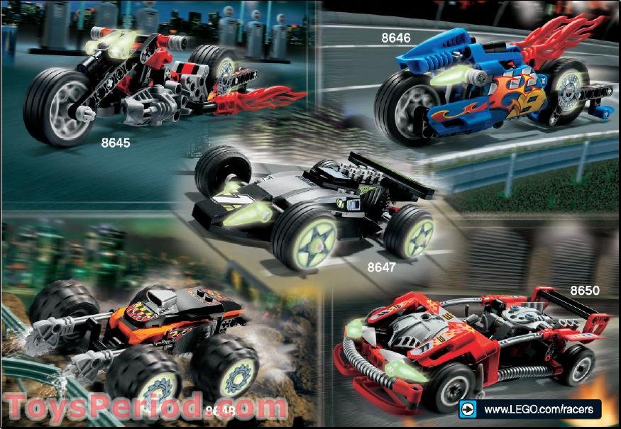 LEGO 8645 Muscle Slammer Bike Instructions and Parts List