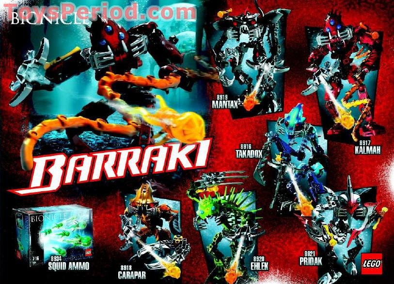 LEGO 8916 Takadox Instructions and Parts List