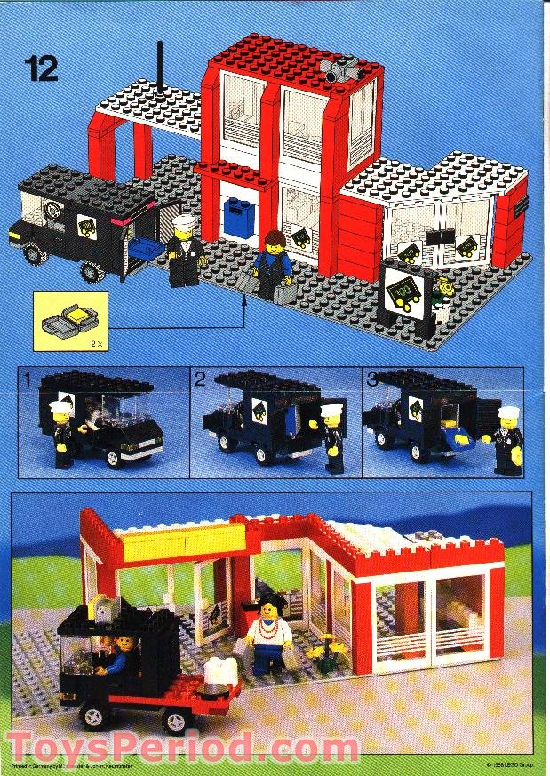 LEGO 1490 Town Bank Instructions, from 1988 | LEGO Reference