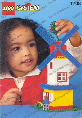 LEGO 1708 Large Blue Bucket (Blue Ribbon Savings) Set Parts List