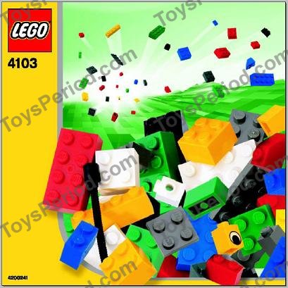 LEGO 4103-1 Fun with Bricks Small Red Bucket Instructions and Parts List