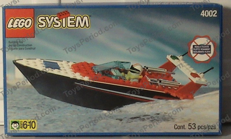 LEGO 4002 Riptide Racer Instructions and Parts List