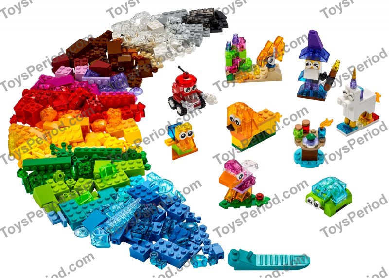 LEGO 11013 Creative Transparent Bricks Set Parts List