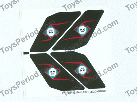 LEGO Sets with Part 4793stk01 Sticker Sheet for Set 4793 - Ogel Shark ...