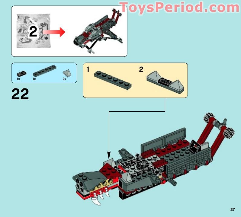 LEGO 70004 Wakz' Pack Tracker Instructions and Parts List
