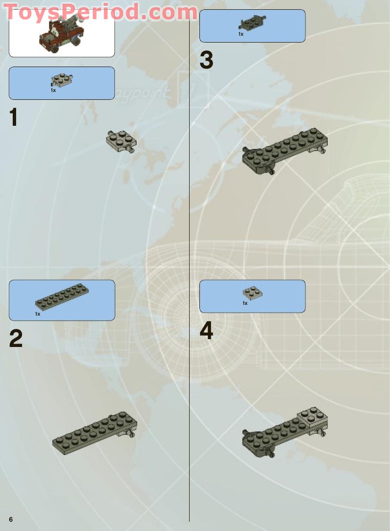 LEGO 8487 Flo's V8 Cafe Instructions and Parts List