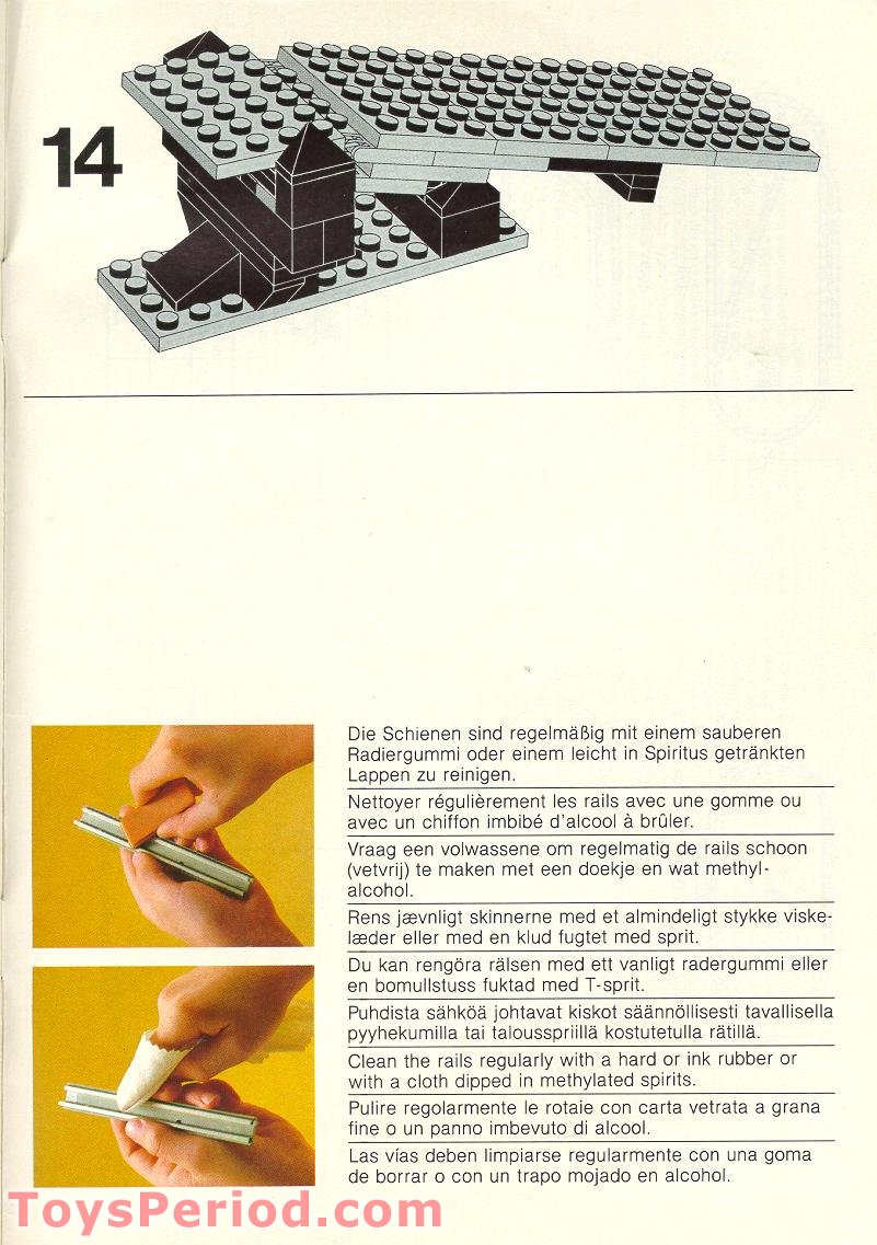 LEGO 7727 Electric Steam Train Instructions and Parts List