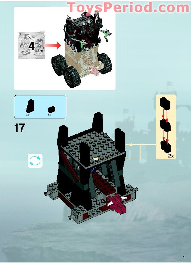 LEGO 7037 Tower Raid Instructions and Parts List