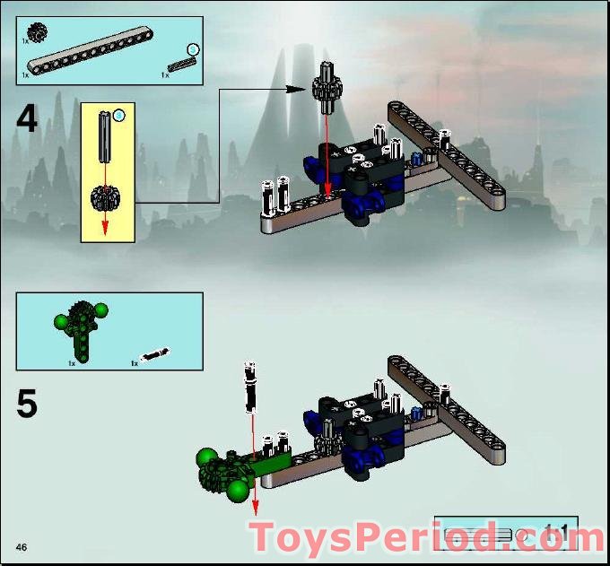 LEGO 8621 Turaga Dume and Nivawk Instructions and Parts List