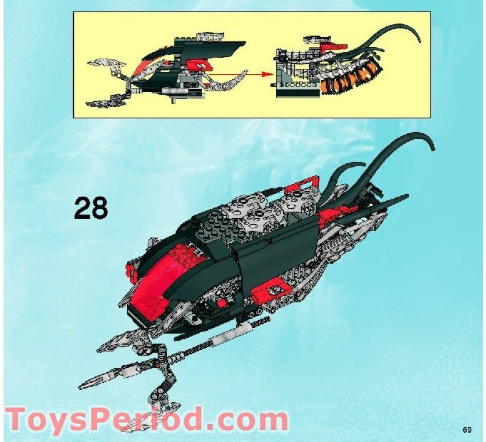 LEGO 8926 Toa Undersea Attack Instructions and Parts List
